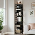 Free Shipping! Dextrus 5-Tier Industrial Bookshelf, Tall Narrow ...