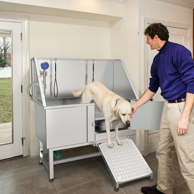 Dextrus 50" Dog Grooming Tub 304 Stainless Steel Professional Dog ...