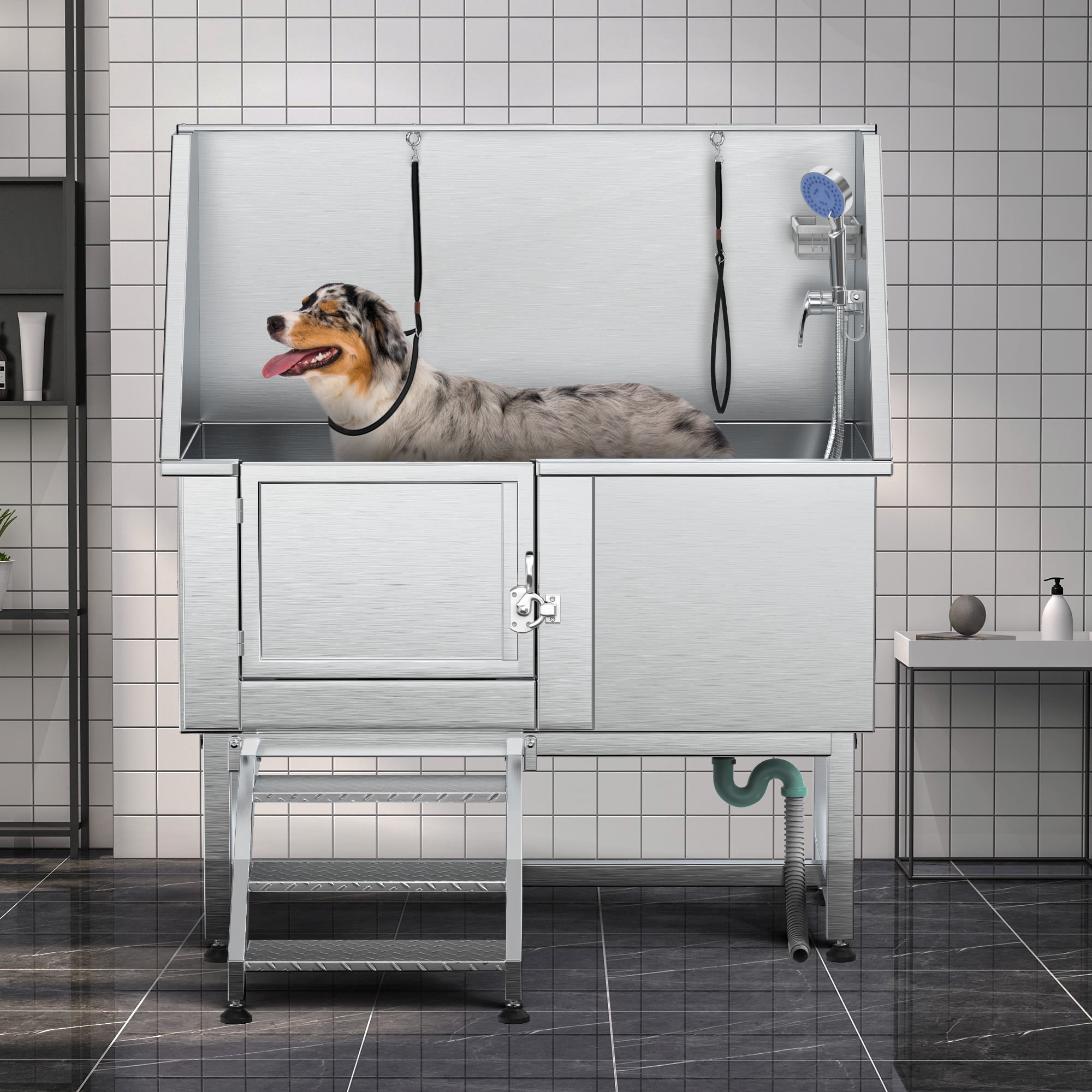 Dextrus 50" Professional Stainless Steel 304 Dog Bathing Station Dog ...