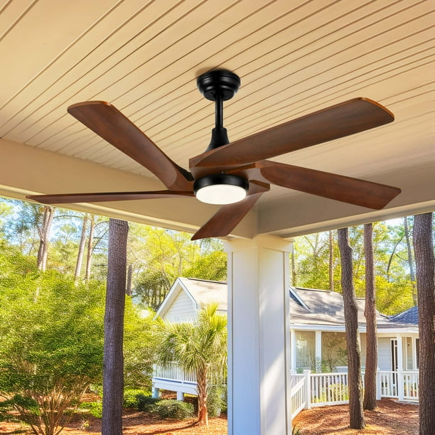 Dextrus 52-inch 5 Blades Ceiling Fan with LED Lights and Remote Control ...