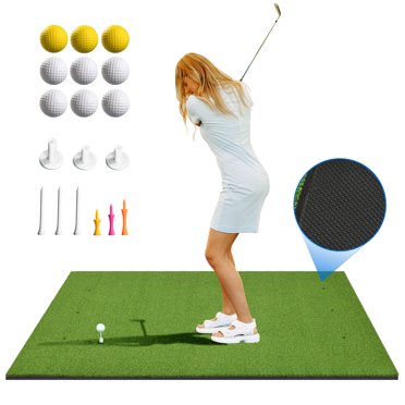 Costway Large 5x4 FT Golf Practice Driving Mat, Indoor/Outdoor ...