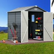 UDPATIO Large Weatherproof Resin Outdoor Storage Shed, 5x3 FT for ...