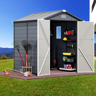 UDPATIO Large Weatherproof Resin Outdoor Storage Shed, 5x3 FT for ...