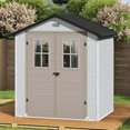 Dextrus 6x4.4 ft Outdoor Storage Shed, Double-Wall Lockable Garden Shed ...