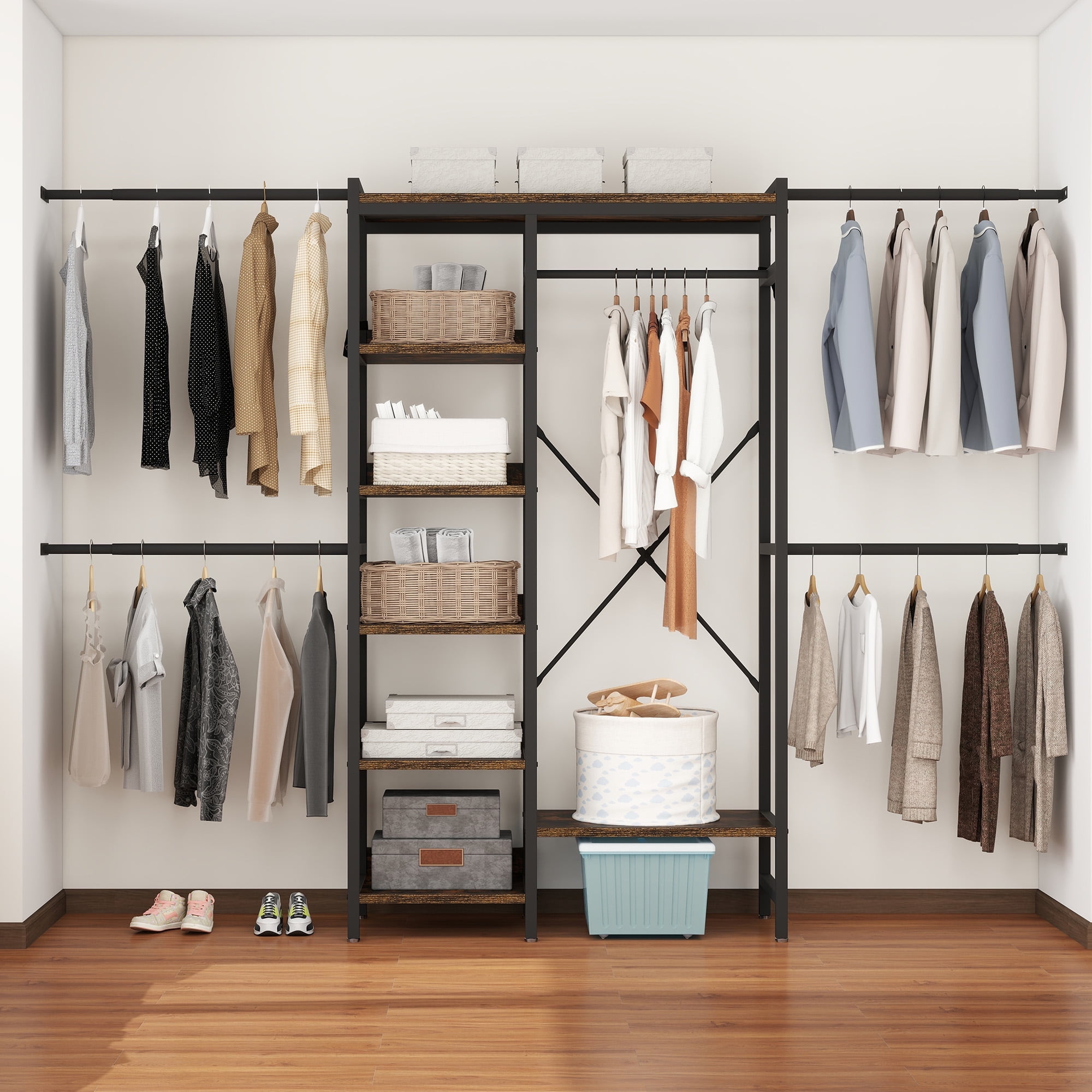Dextrus 7-Tier Garment Rack Heavy Duty Clothes Rack for Hanging Clothes ...