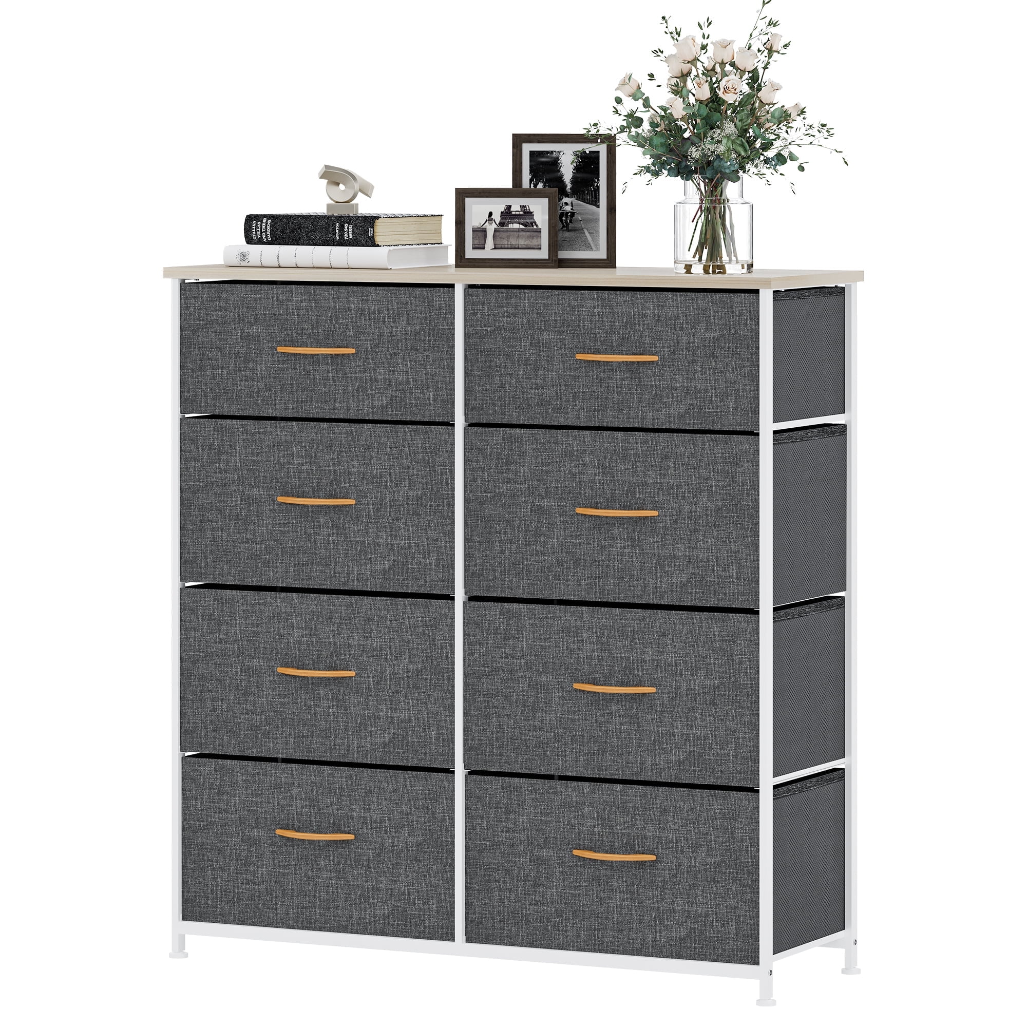 Dextrus 8 Drawer Dresser - Fabric Storage Tower Unit with Large ...