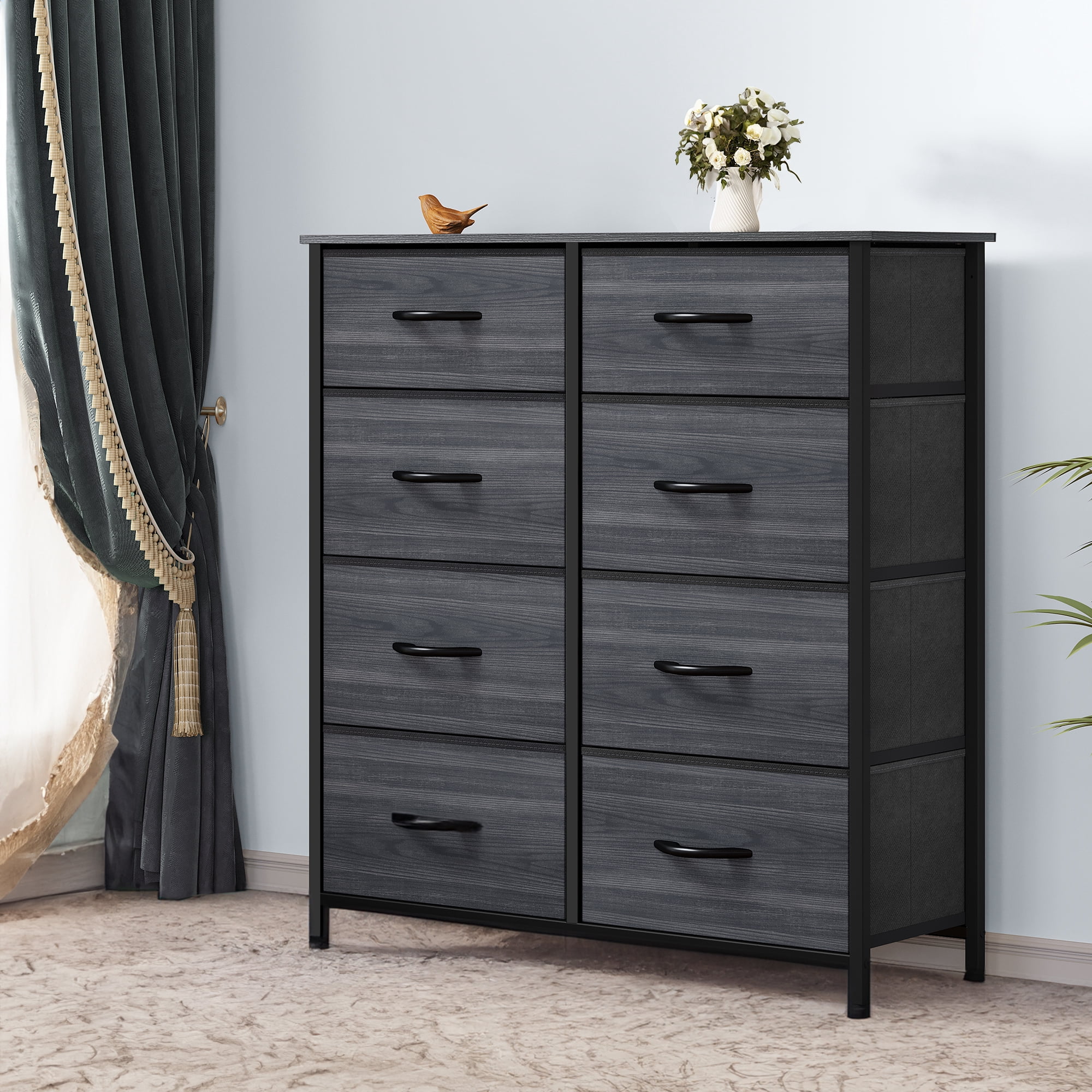 DEXTRUS 8-Drawer Tall Fabric Dresser for Adults & Teens, Storage Tower ...