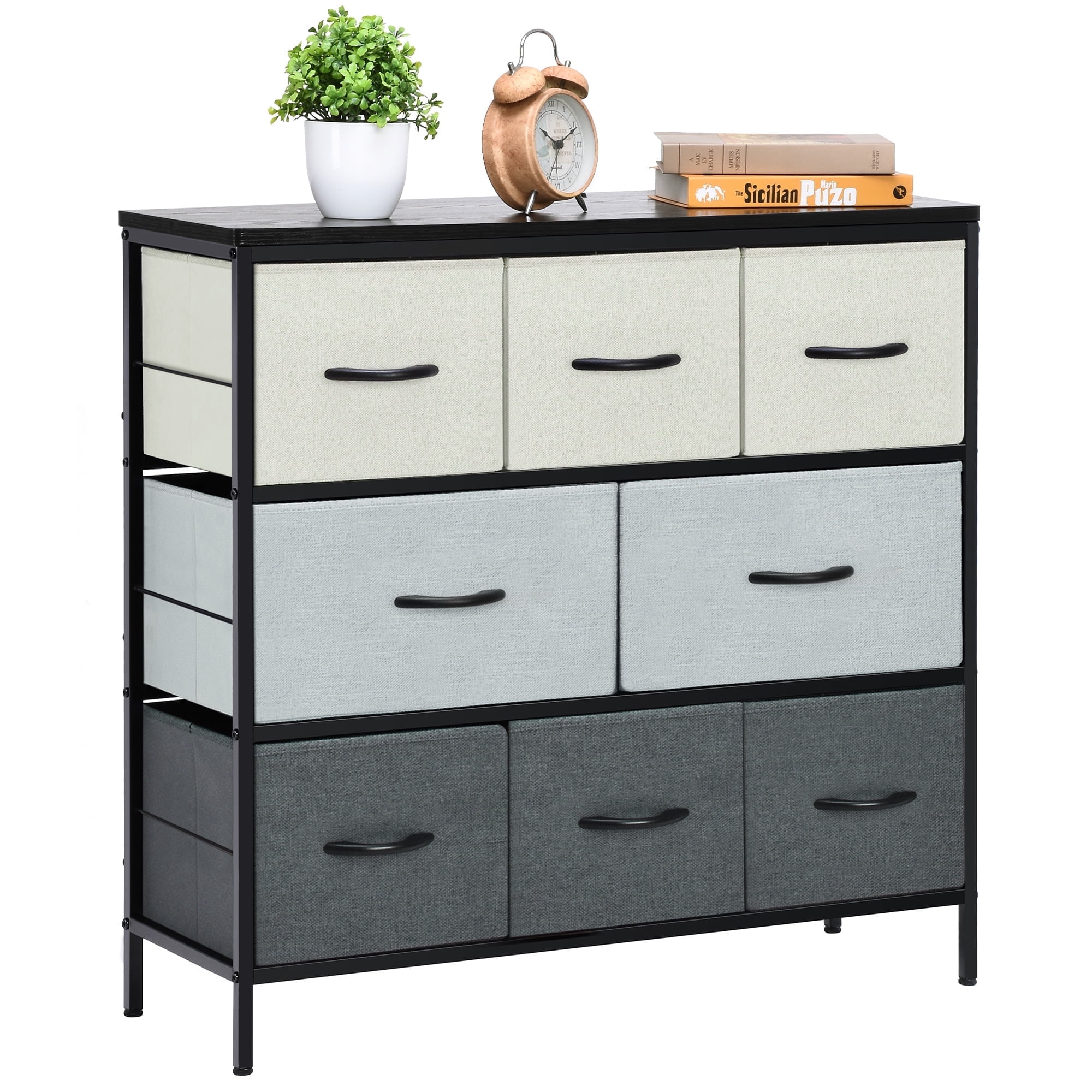 Dextrus 8 Fabric Drawer Dresser for Bedroom, Tall Dresser Storage Tower ...