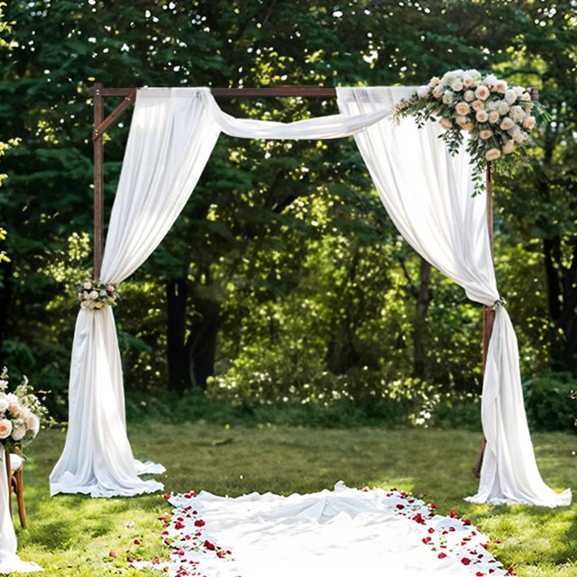 Dextrus 85.8" Wood Wedding Arch, Garden Arch Arbor with Trellis for ...