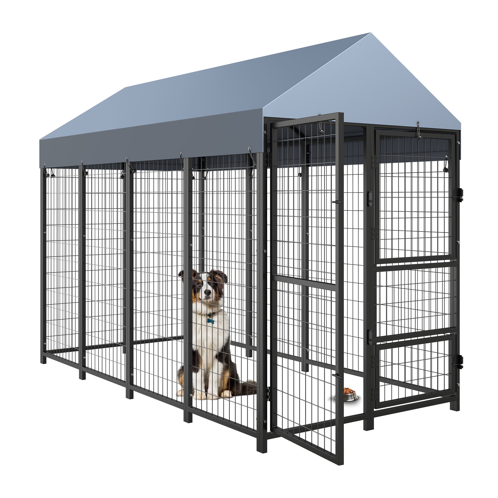 Dextrus 8x4x6ft Large Outdoor Dog Run Kennel, Heavy Duty Dog Pets Cage ...
