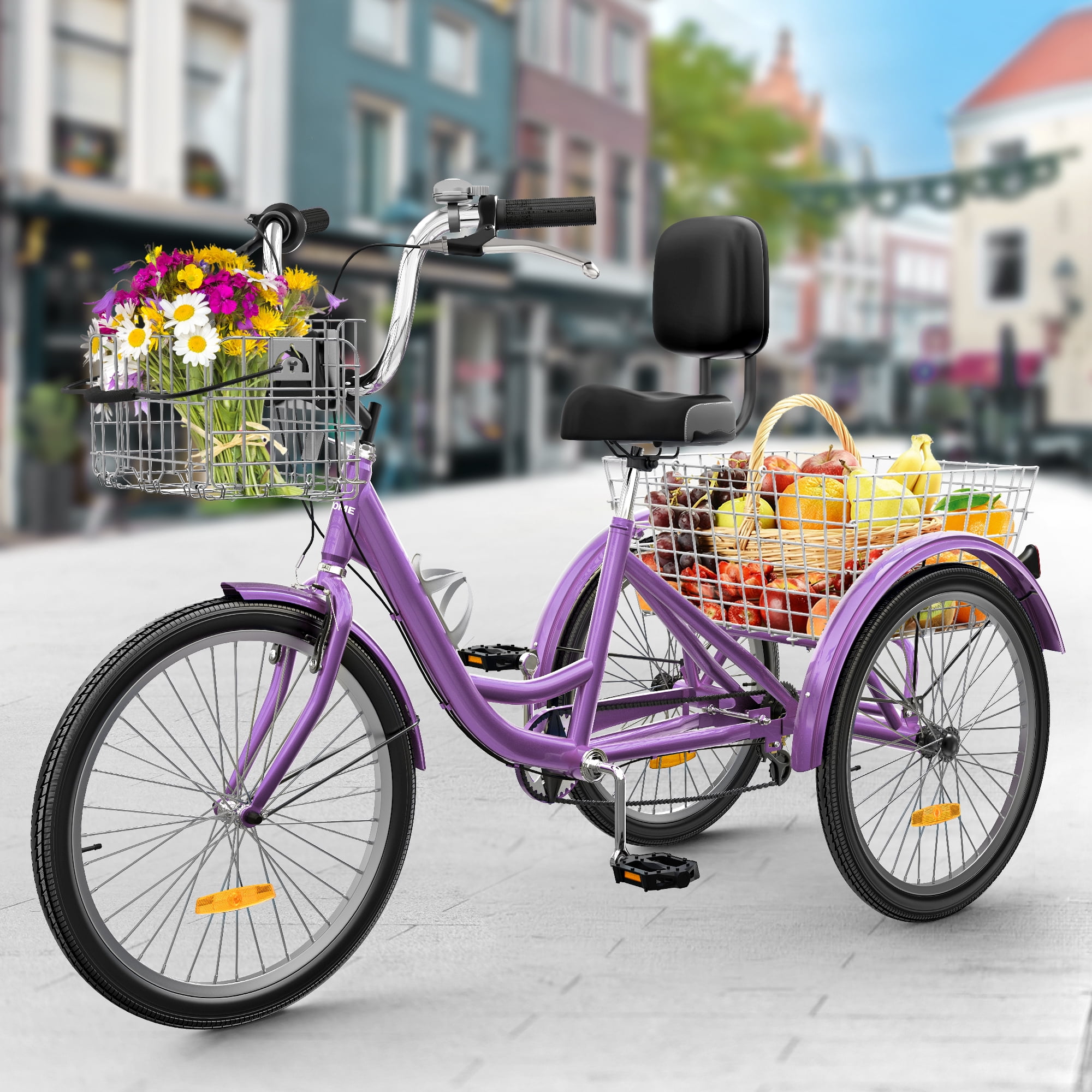 Dextrus 24 Inch Adult Tricycle, 7 Speed Shimano Shift, Cruiser for ...