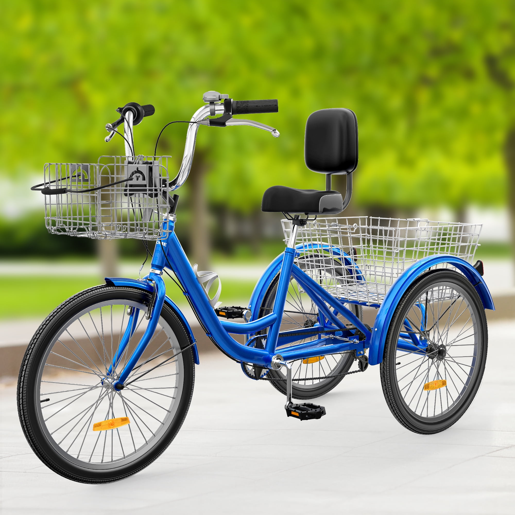 Dextrus Adult Tricycle, 26 Inch 3 Wheel Bikes, 7 Speed Trike Bike with ...