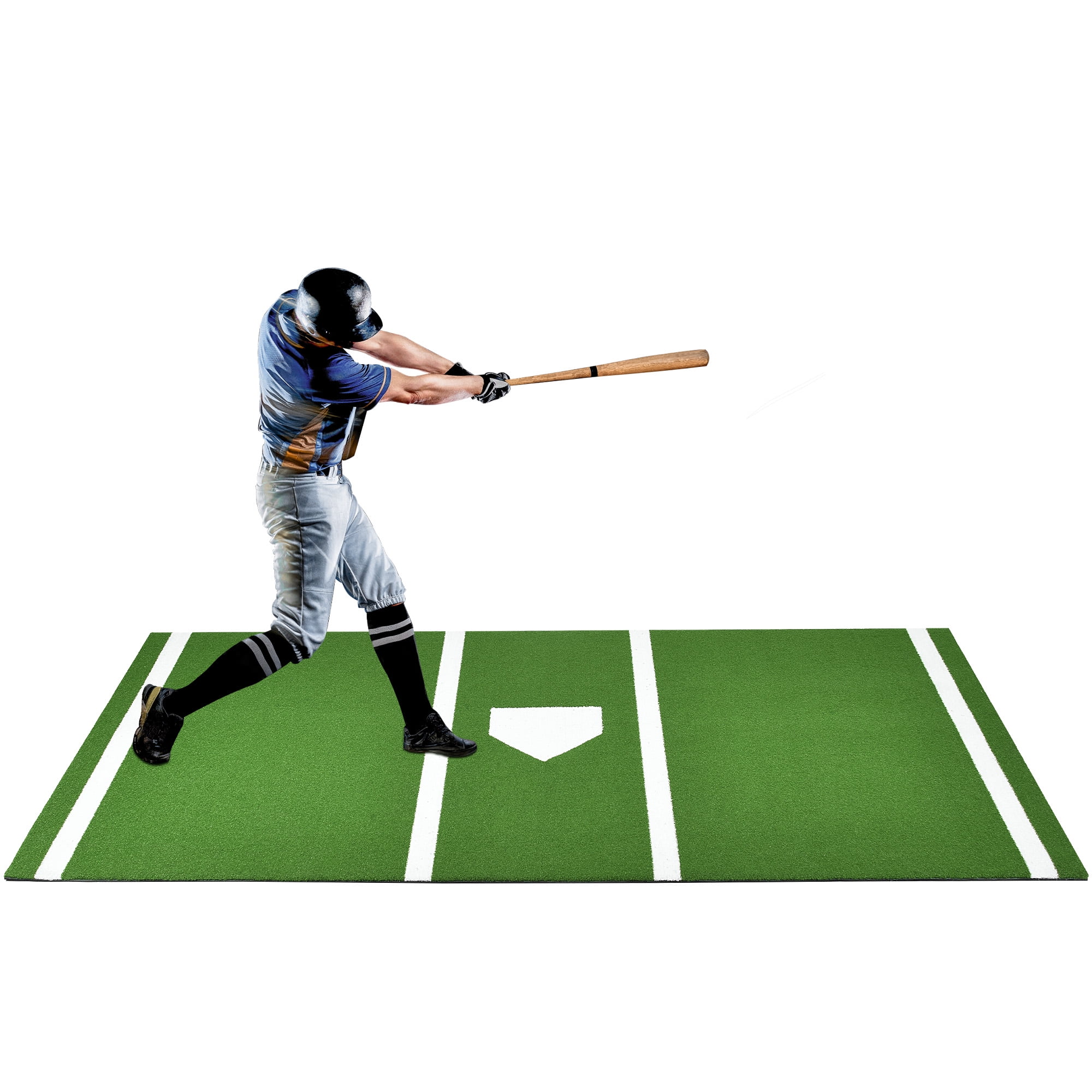Dextrus Anti-Slip Baseball Batting Mat with Stitched Embroidery Turf ...