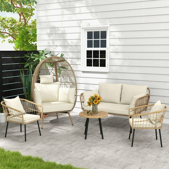 Dextrus Boho Rattan Patio Set - Indoor/Outdoor Bistro, Sofa, Loveseat ...