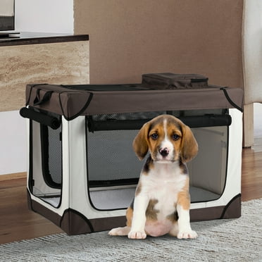 EliteField 3-Door Folding Soft Dog Crate with Carrying Bag and Fleece ...