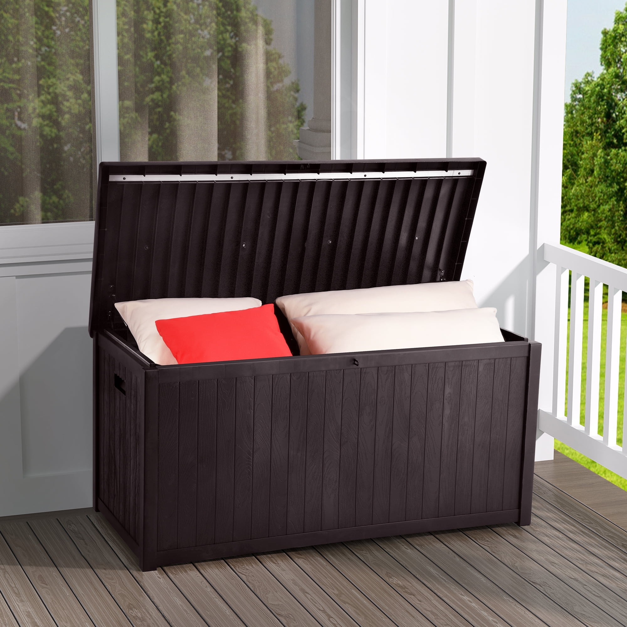 Dextrus Deck Box: Large Outdoor Storage Container 114 Gallon for ...