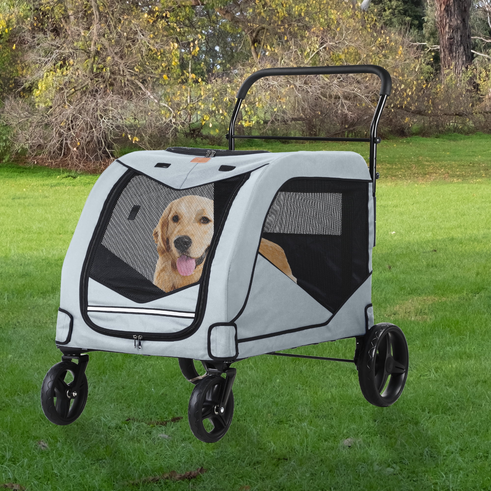 Dextrus Dog Stroller for Large Dogs Up to 176 lbs, Foldable Pet ...