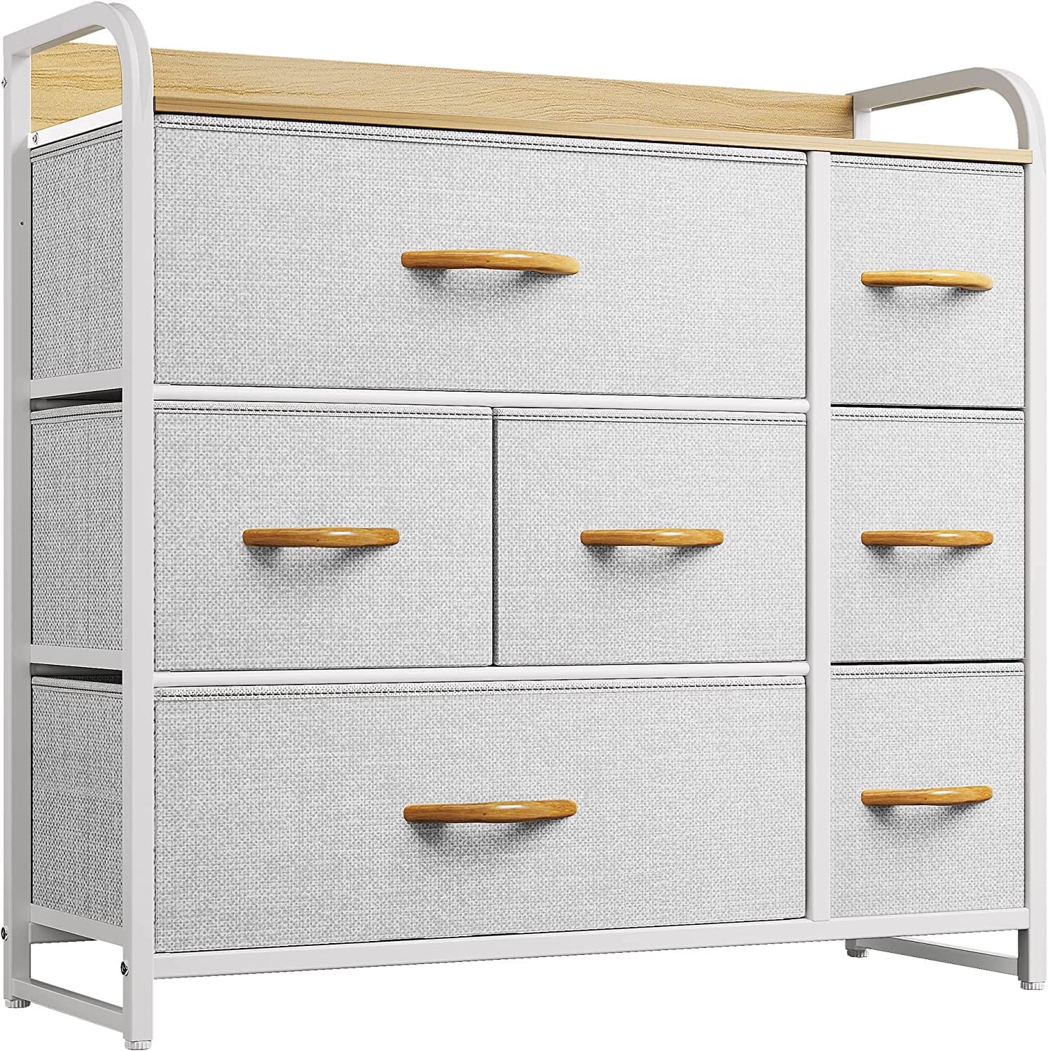 Dextrus Dresser with 7 Drawers - Fabric Storage Tower, Organizer Unit ...