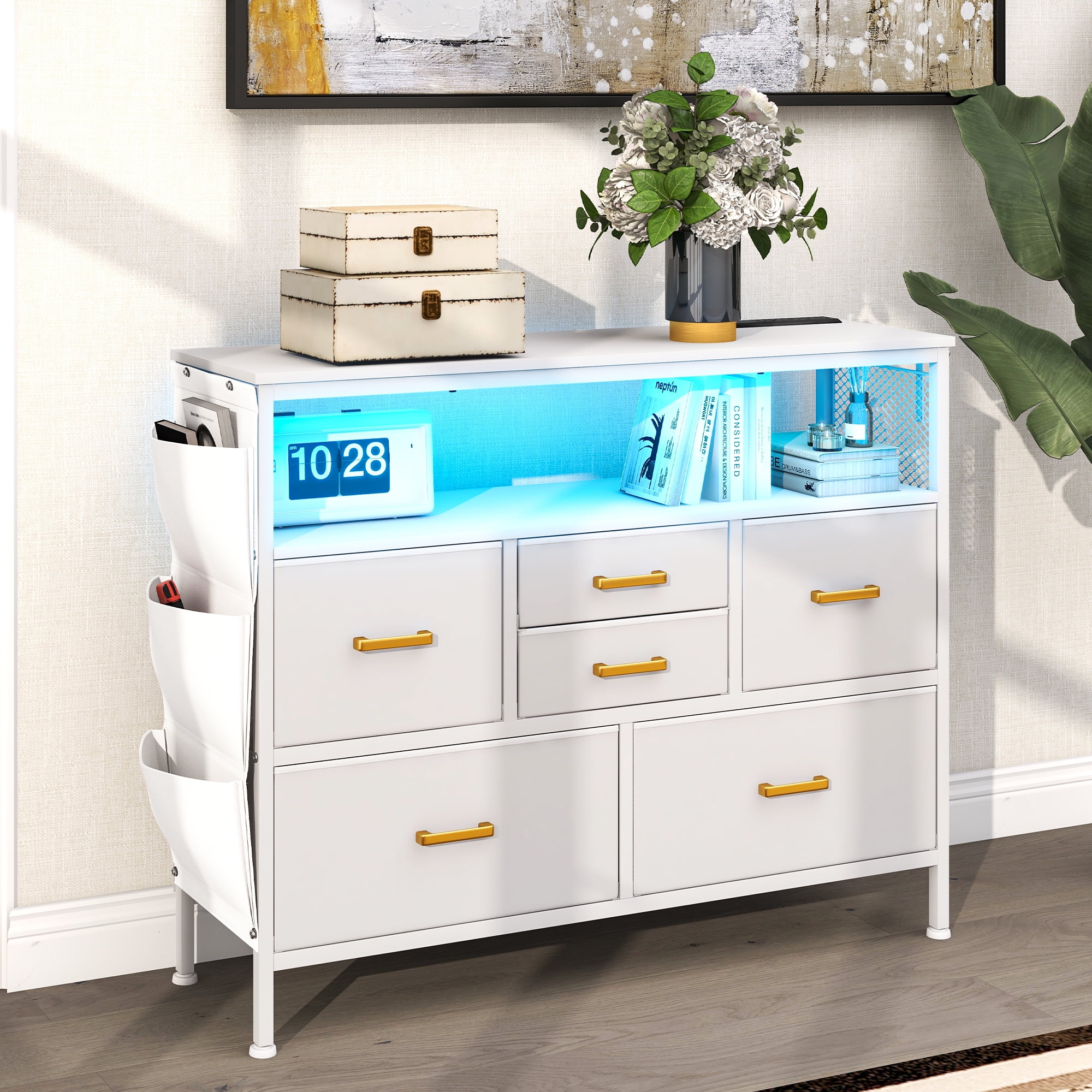 Dextrus Dresser TV Stand For 45" TV,Drawer Dressers for Bedroom with ...