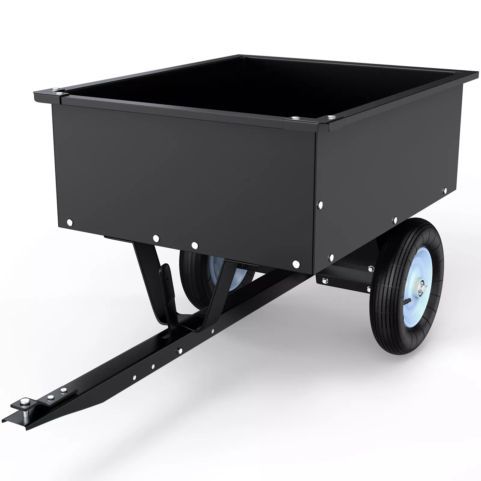 Dextrus Dump Cart Tow Behind Lawn 350LB Steel Black for Lawn Tractor ...