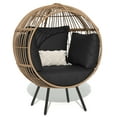 Dextrus Egg Chair Outdoor Egg Lounge Chair With Cushion Wicker Chair