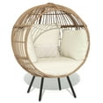 Dextrus Egg Chair Outdoor Egg Lounge Chair With Cushion Wicker Chair