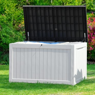 Cosco Outdoor Patio Deck Storage Box, Extra Large, 180 Gallons, Black ...