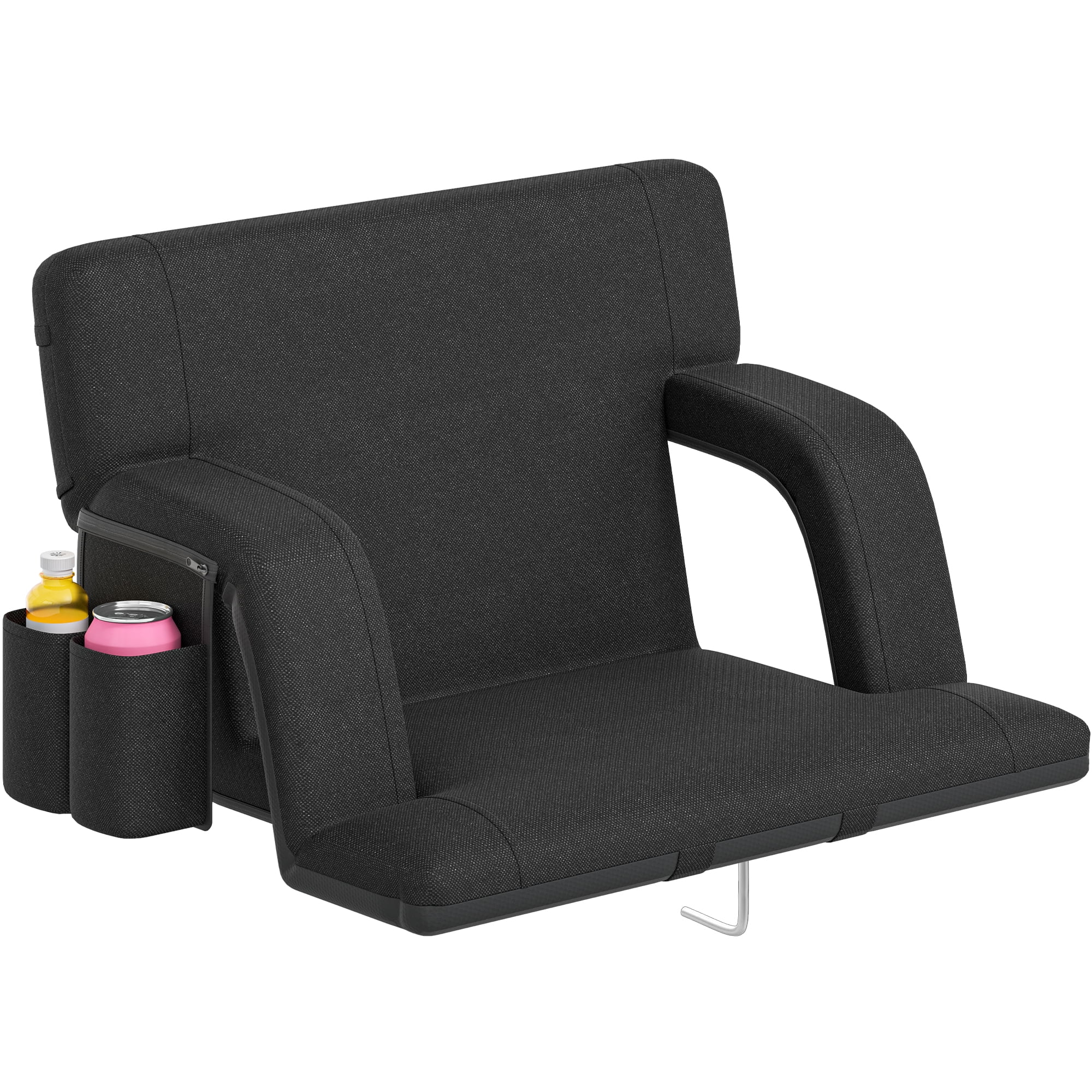 Dextrus Extra Spacious Portable Reclining Stadium Seat Chair, 24.8 ...