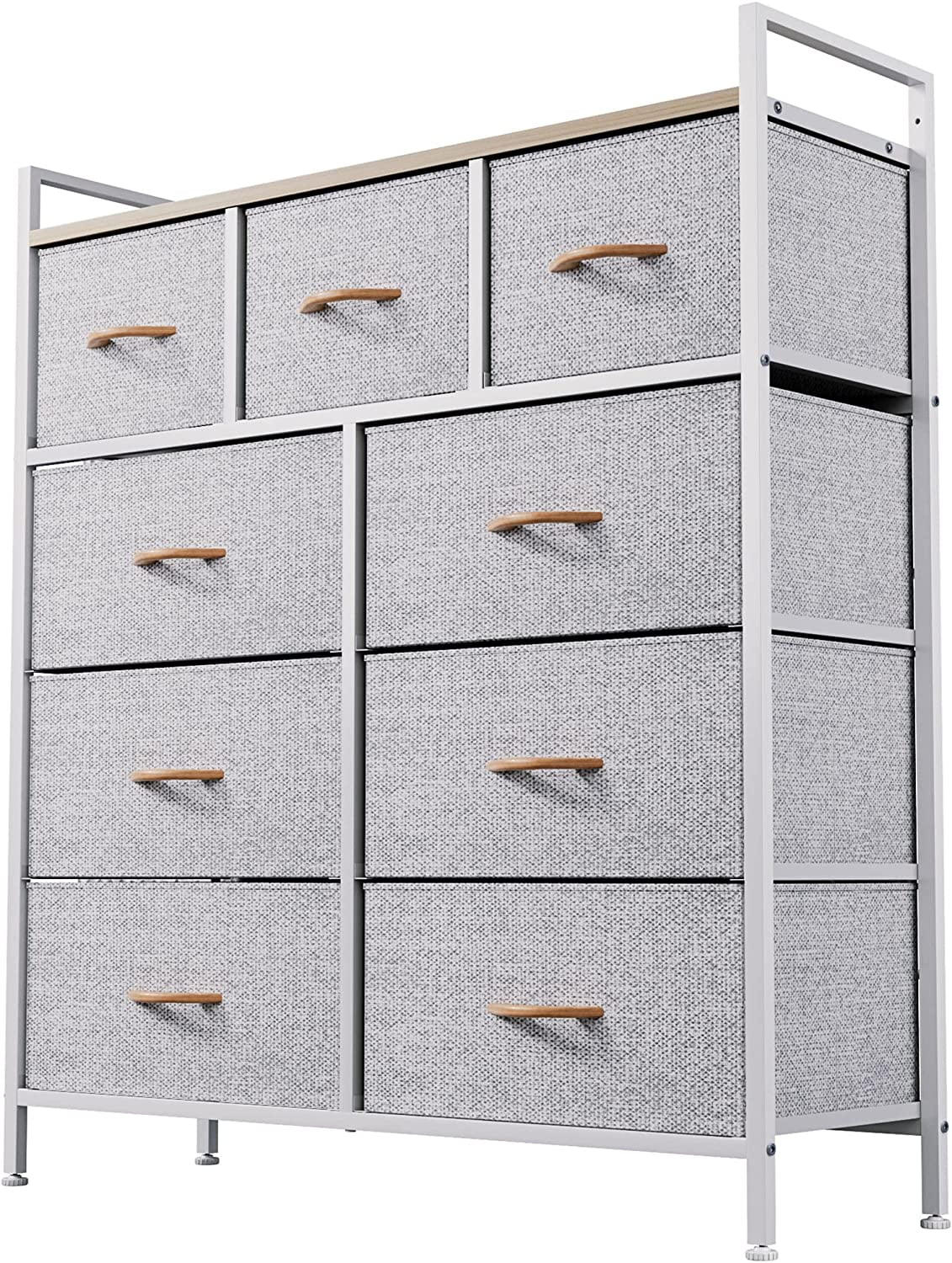 YITAHOME Dextrus Fabric Dresser, 9 Drawers, Storage Tower Organizer for ...