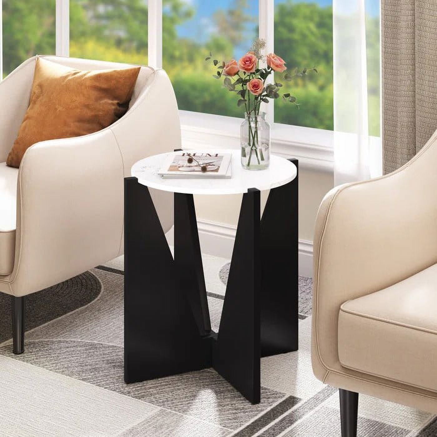 Dextrus Genuine Marble End Table for Living Room Rectangular End Table ...