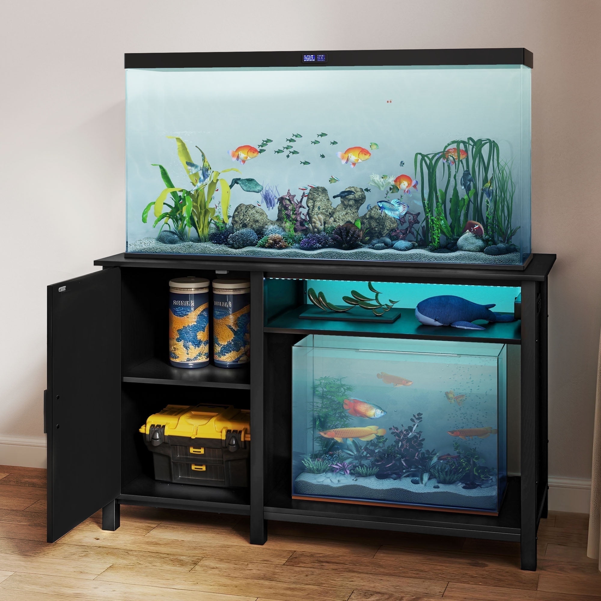 Dextrus Heavy Duty Aquarium Stand for 55-75 Gallon Fish Tanks, with ...