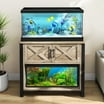 Dextrus 55-75 Gallon Fish Tank Stand with Electrical Sockets & RGB ...