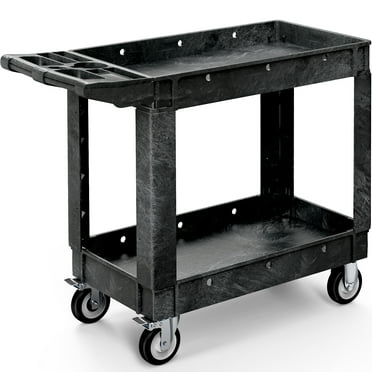 Mainstays 3 Tier Round Metal Utility Cart, Rich Black, Easy Rolling ...