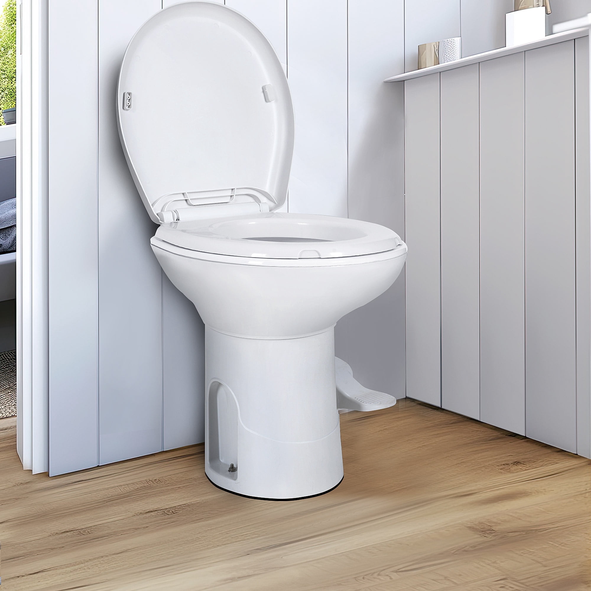 Dextrus RV Portable Camping Toilet with Pedal and Gravity Flush ...