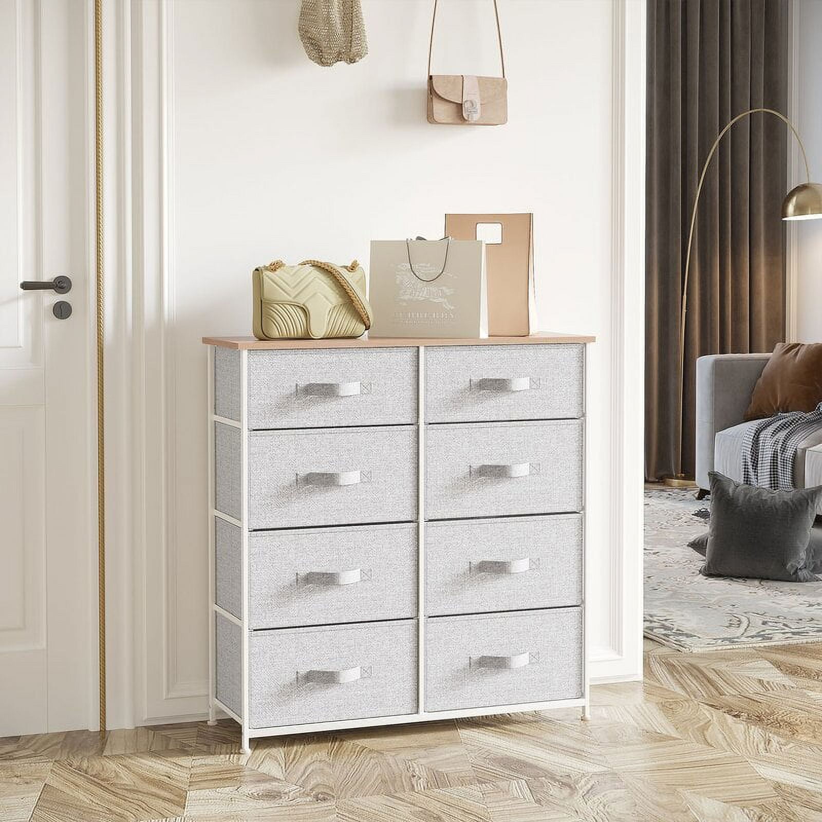 Free Shipping! Dextrus High Storage Tower with 8 Fabric Drawers ...