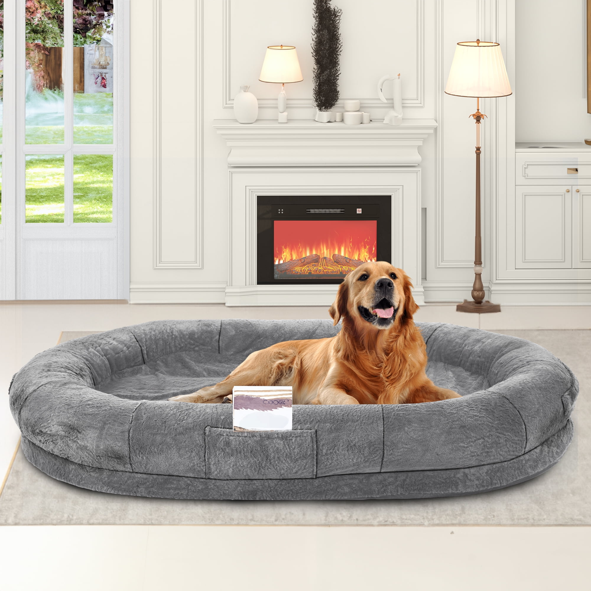 Dextrus Human Dog Bed,Oversized 72"x48"x10" Bed for Humans and Dogs ...