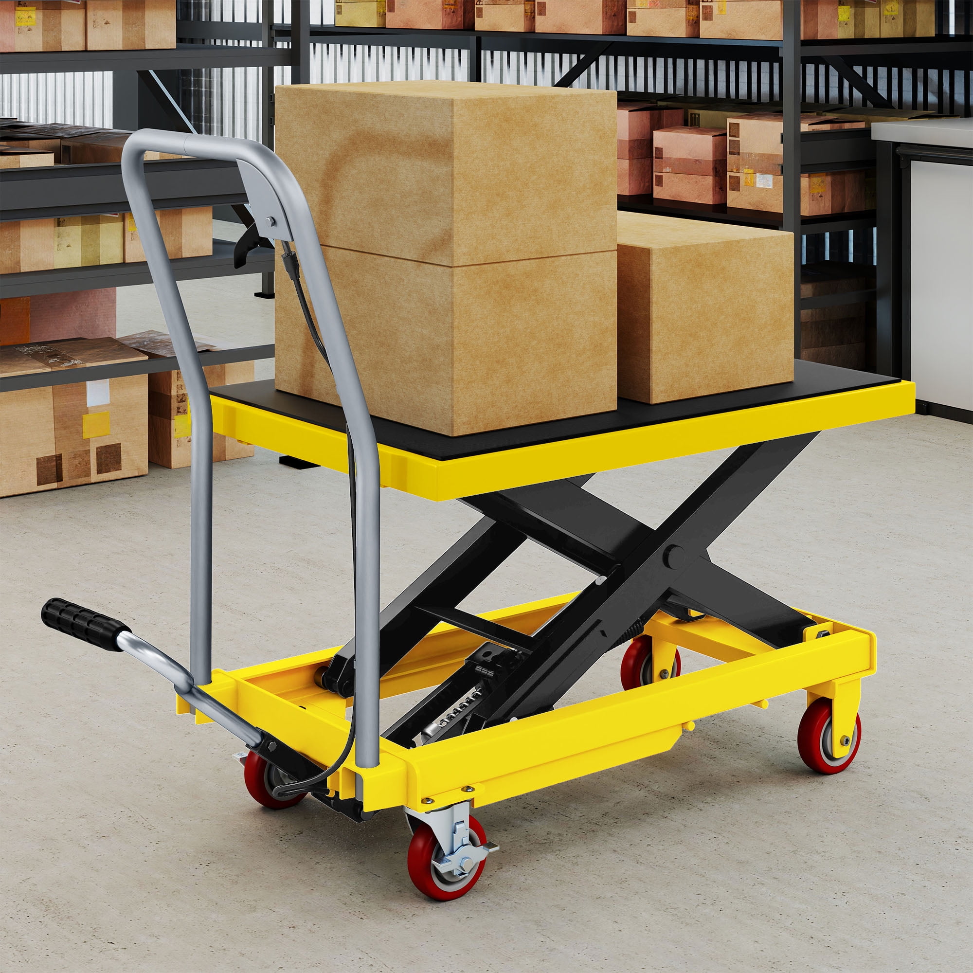 Dextrus Hydraulic Lift Table Cart w/ Adjustable Height, Speed Control ...