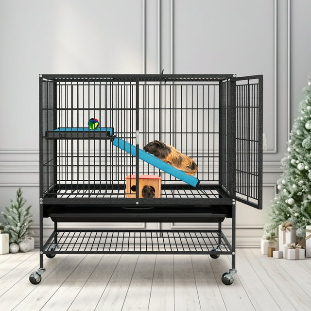 Dextrus Indoor Cage for Small Pets, Metal Cage for Rats, Rabbits ...