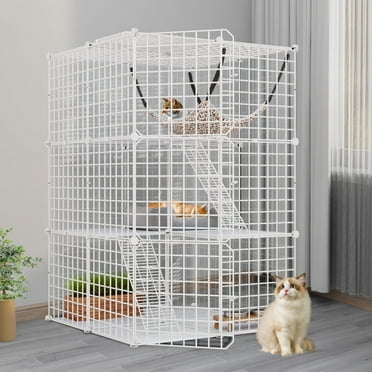 Free Shipping! Dextrus Cat Cage Cat Enclosures Cat Kennel with Extra ...