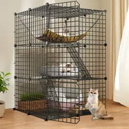 Uforic Cat Cage 4-Tier Cat Kennel for 1-4 Cats Metal Cat Haven with ...