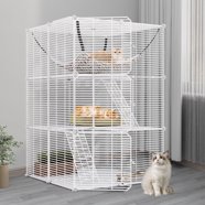 Free Shipping! Dextrus Cat Cage Cat Enclosures Cat Kennel with Extra ...