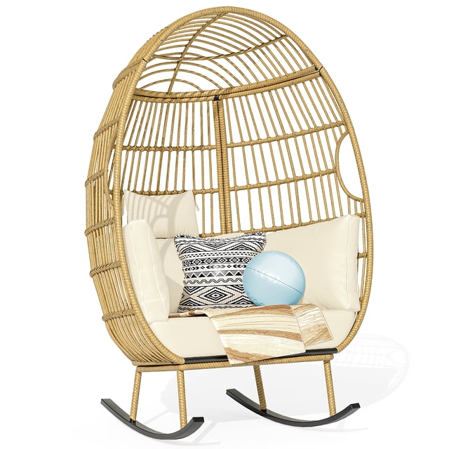 Dextrus Cozy Rocking Egg Chair for Small Balcony or Garden, Unique ...