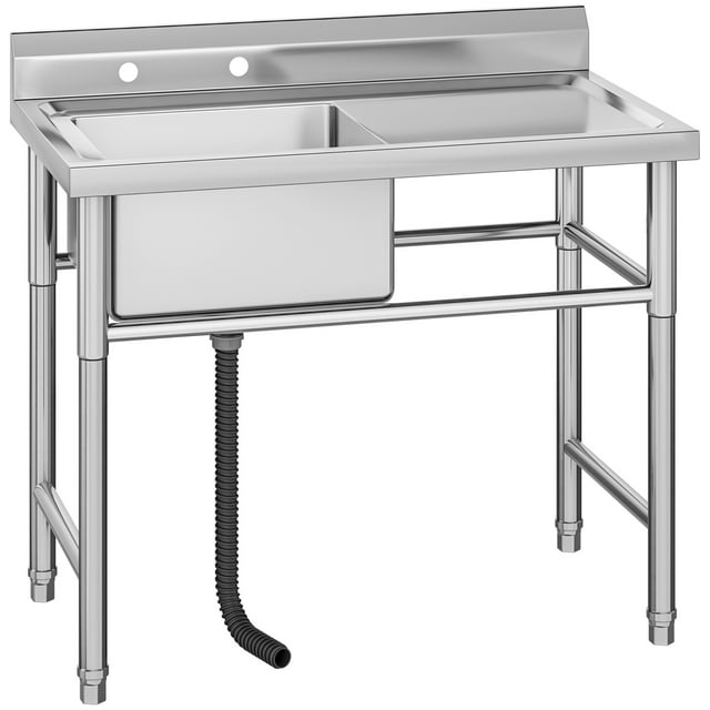 Dextrus Kitchen Sink Stainless Steel Single Bowl with Drainboard ...