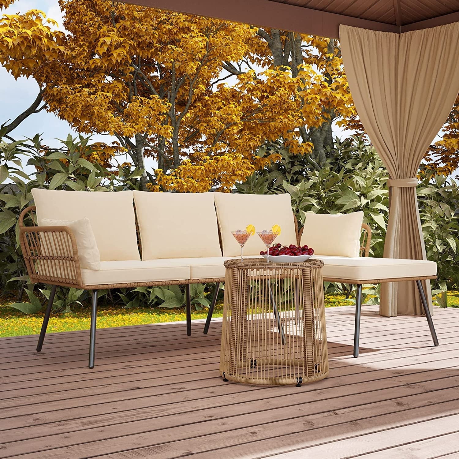 L shaped balcony furniture store