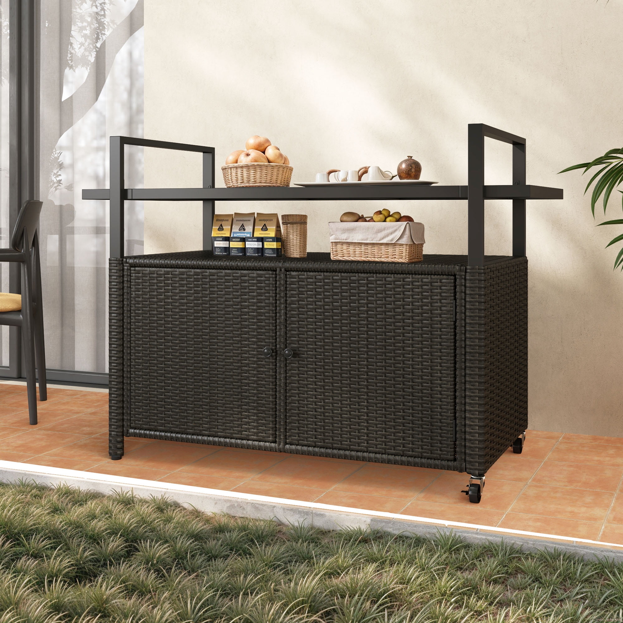 Dextrus Large Outdoor Storage Cabinet, 70 Gallon Outdoor Storage Cart ...