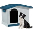 Dextrus Weatherproof Dog House, Indoor/Outdoor, Liftable Roof ...