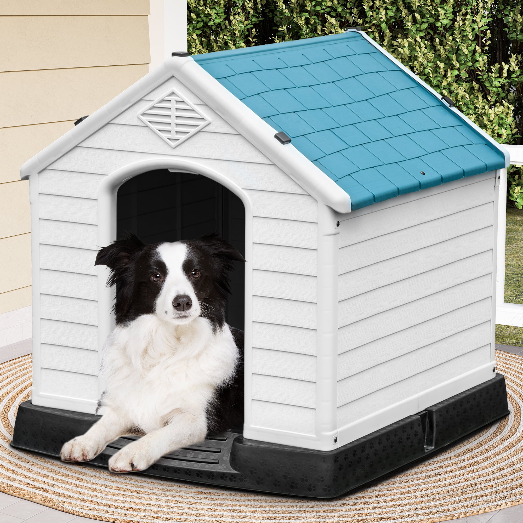 Dextrus Large Plastic Dog House,Outdoor Indoor Waterproof Dog Houses ...