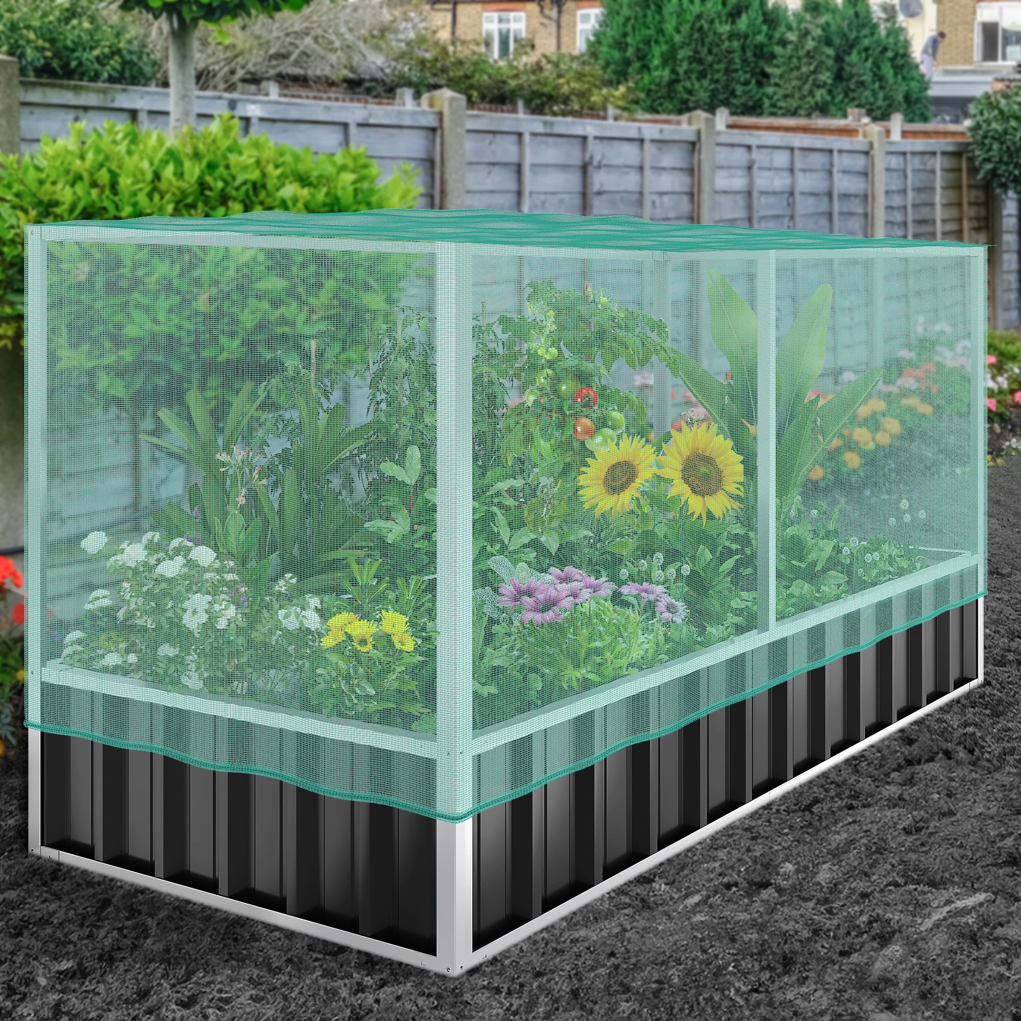 Dextrus Large Raised Garden Bed with Gloves & Reinforced Frame, Outdoor ...