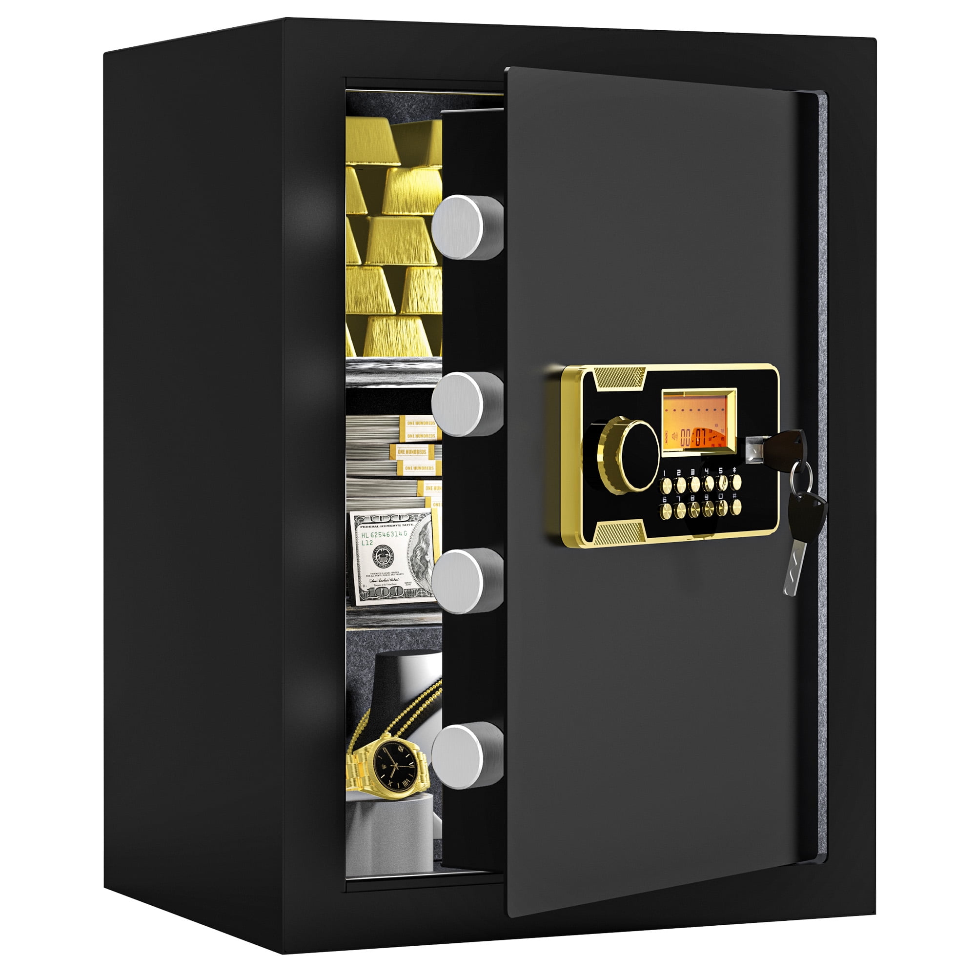 Dextrus Large Security Safe Box, 3 CU.FT Safe Box Money Safe with ...