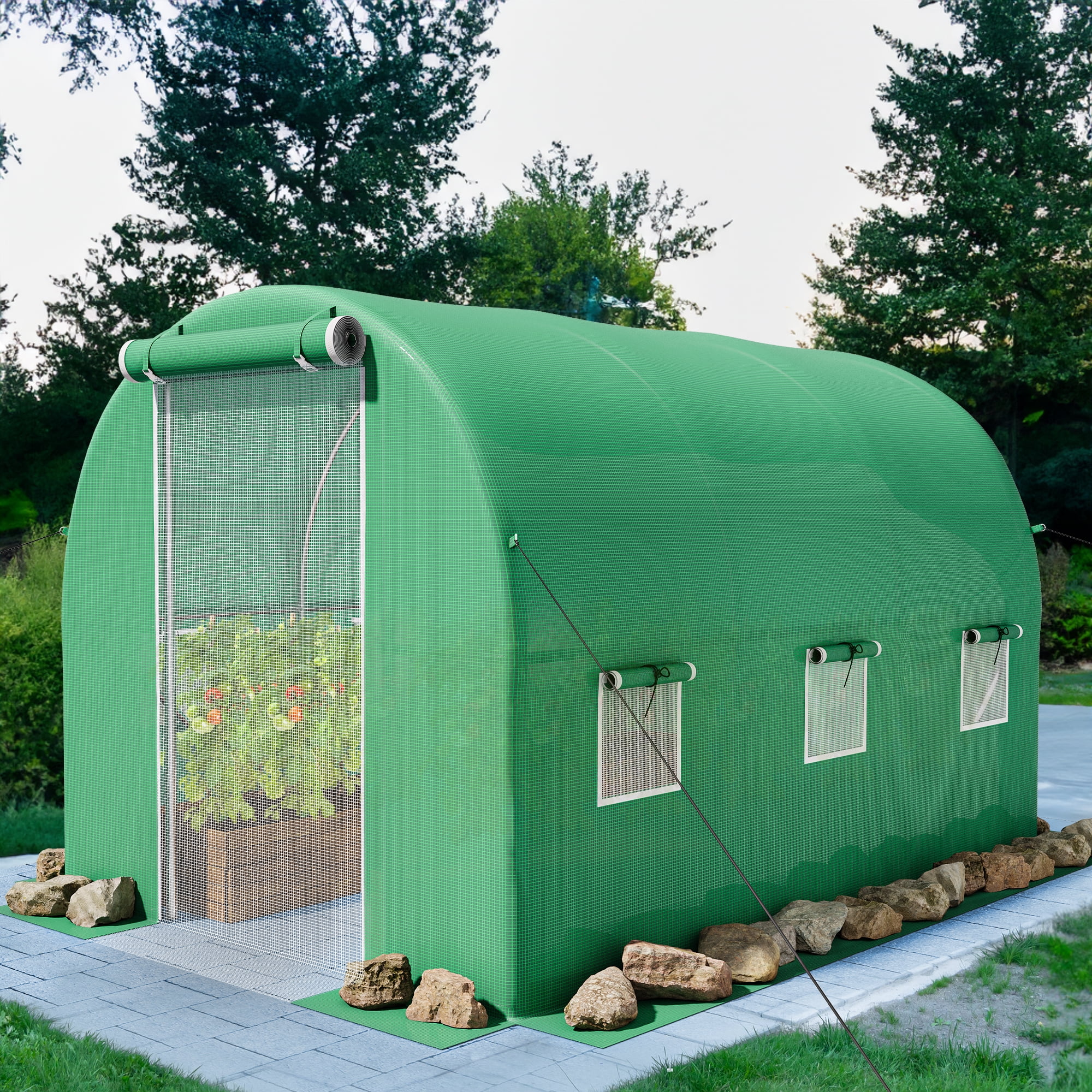 Dextrus Large Walk-in Greenhouse with Dimensions of 10x6.5x6.5ft Heavy ...